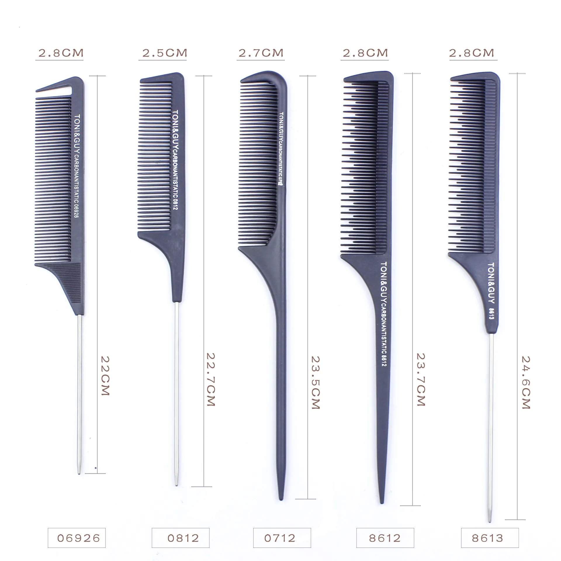 Black Hair Styling Comb Professional Hair Cut Barber Accessories ...