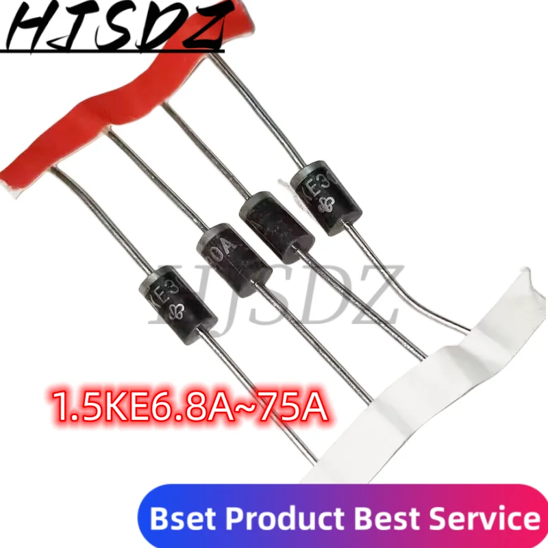 Diodo de TV, 1,5 ke6.8a 1.5KE12A 1.5KE15A 1.5KE18A 1.5KE20A 1.5KE24A 1.5KE27A 1.5KE30A 30A 24A ...