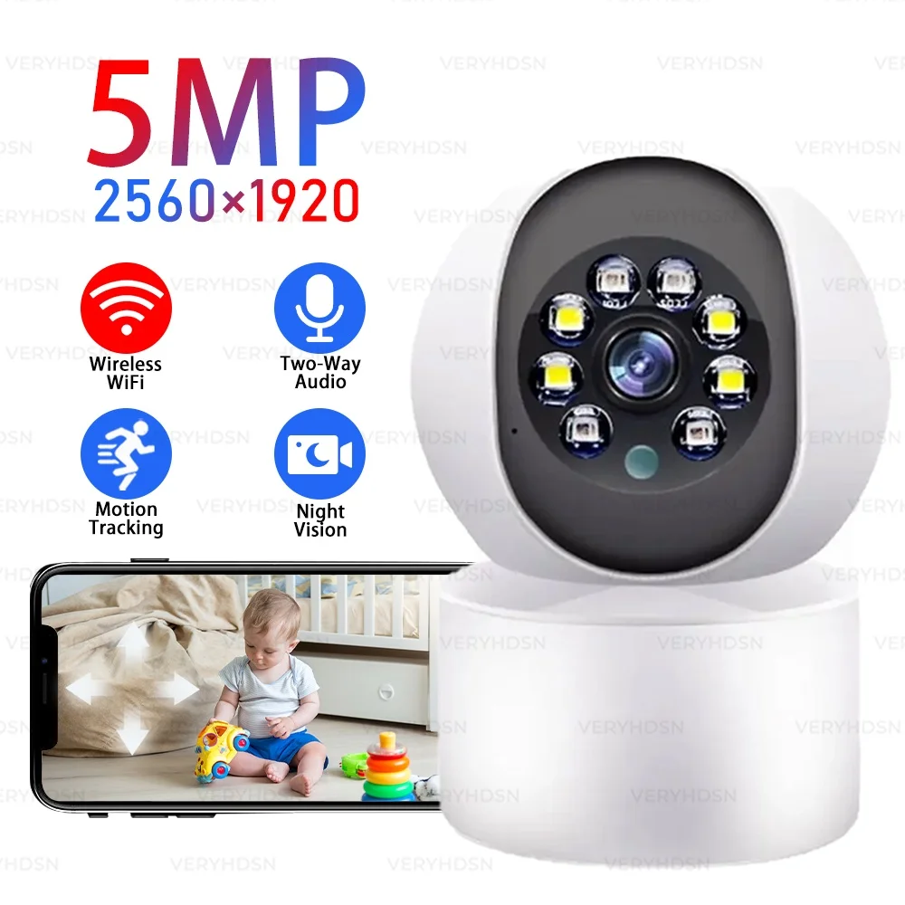 5MP-WIFI-IP-Camera-CCTV-Indoor-Security-Surveillance-Cameras-HD-PZT-4X ...