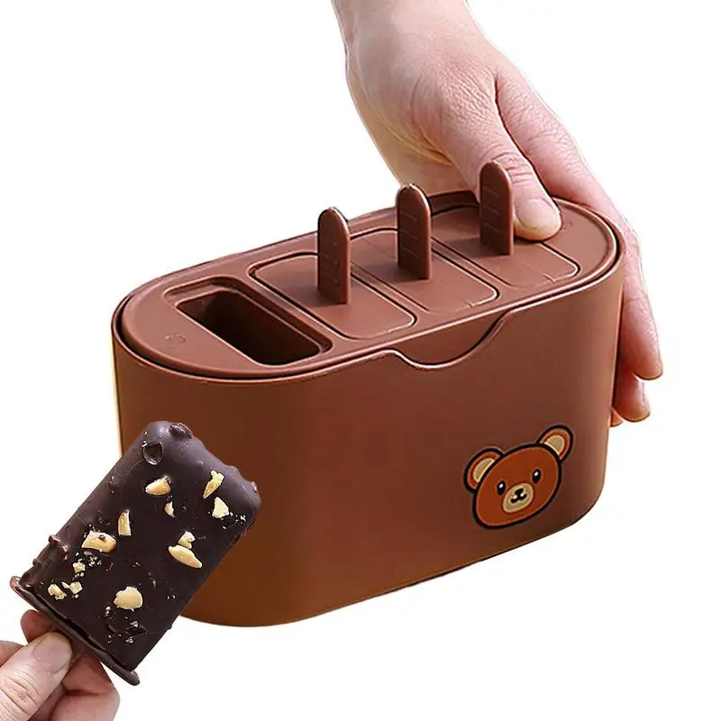 Ice-Cream-Bar-Mold-Silicone-Ice-Cram-Mold-4-Cavity-Ice-Mold-Ice-Sucker ...