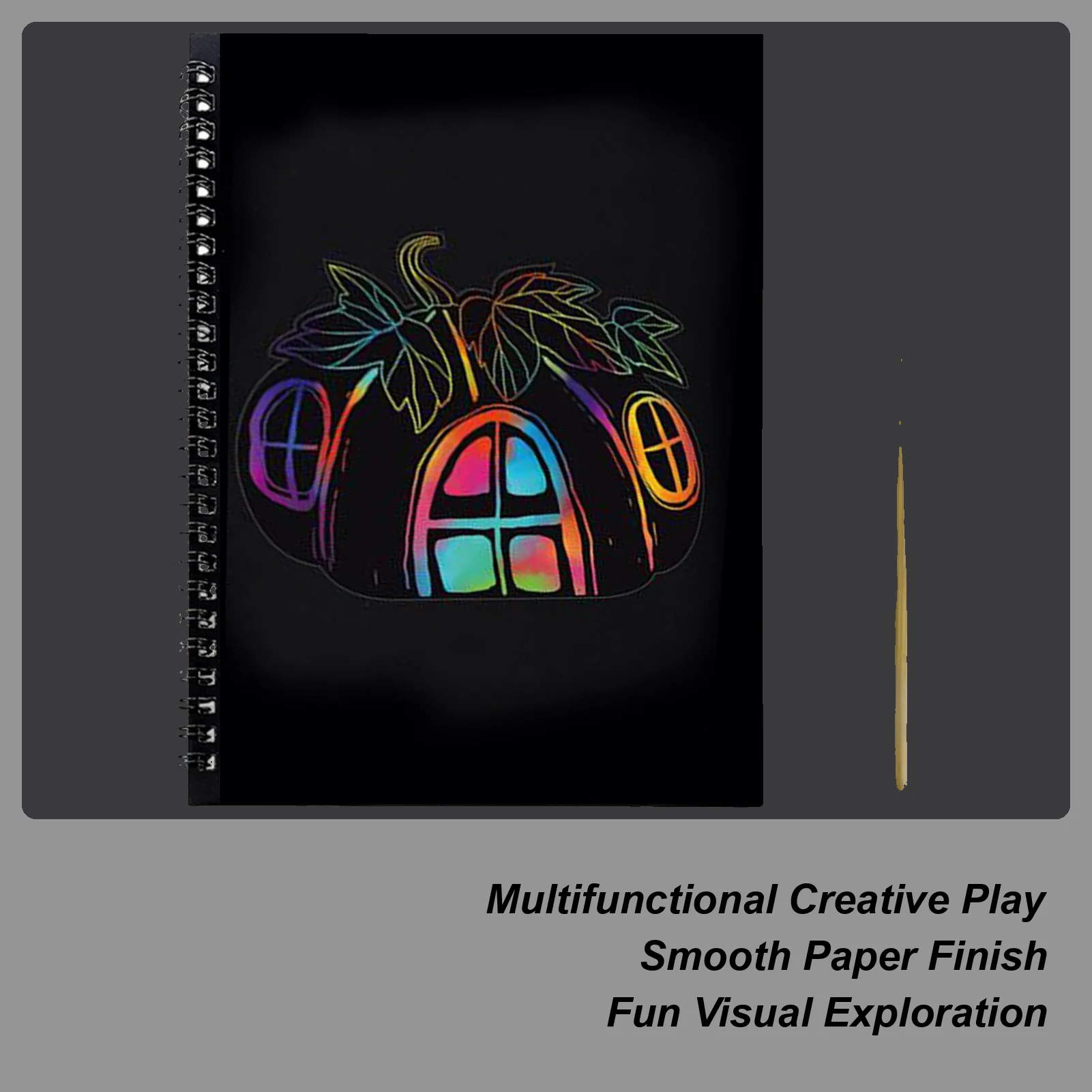 Scratch Off Art Craft Rainbow Notebook Scratch Craft Paper Note Books ...