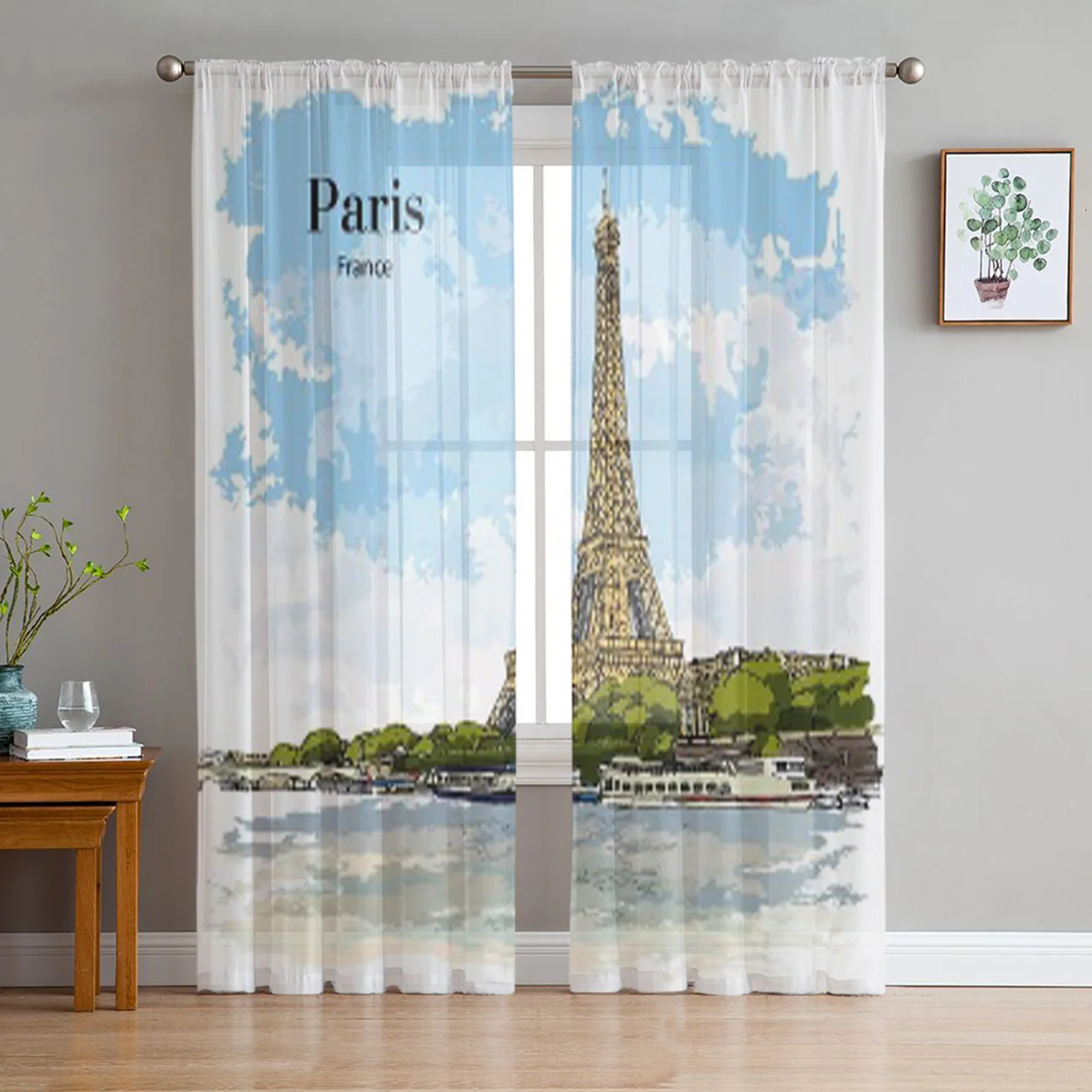 Eiffel Tower Paris Curtains