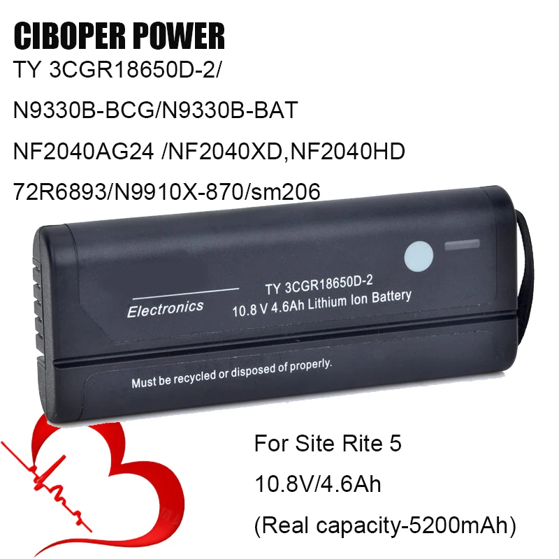 CP Battery Pack TY 3CGR18650D-2 10.8V For Site Rite 5 Series N9330B-BCG ...
