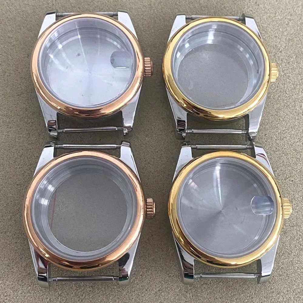 36mm-39mm-Oyster-Watch-Case-PVD-Rose-Gold-Gold-Stainless-Steel ...