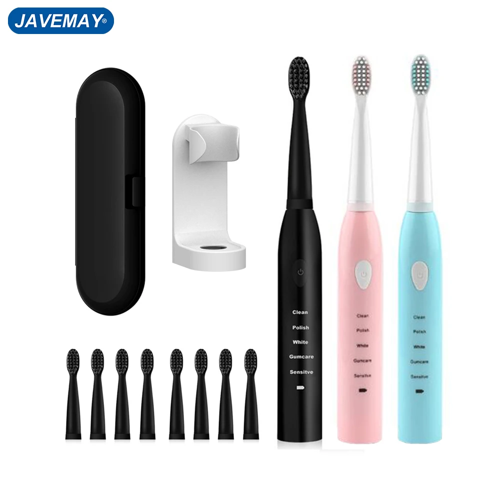 Ultrasonic Sonic Electric Toothbrush Rechargeable Tooth Brush Washable ...