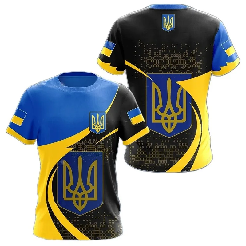 Ukrain-Flag-Graphic-T-Shirt-for-Men-Clothing-UA-Ukrainian-Camouflage-T ...