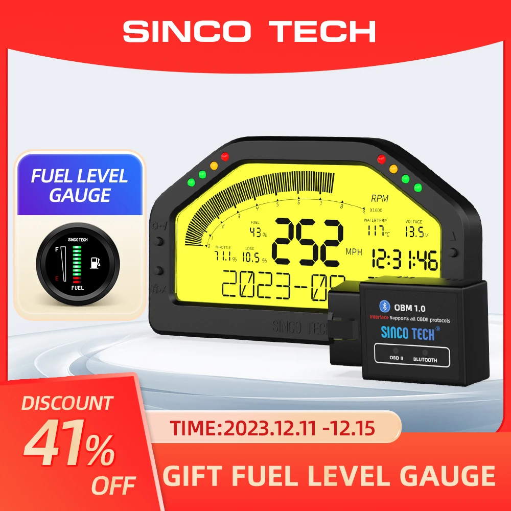 DO903-Sinco-Tech-Dash-Race-Display-OBDll-Bluetooth-Dashboard-LCD-Screen ...