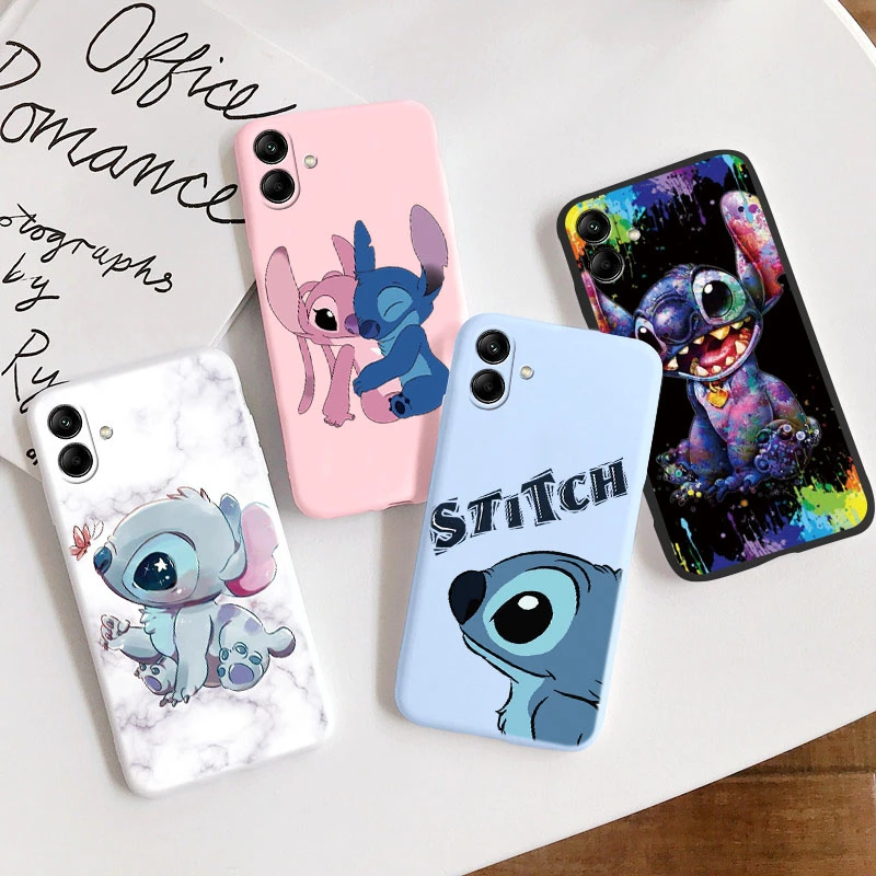 For Samsung Galaxy A04 Phone Case Disney Cartoon Stitch Silicone Funda ...