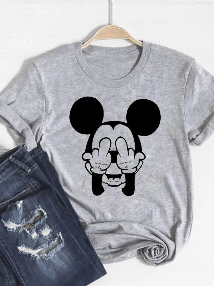 Disney Mickey Mouse Cartoon Clothes Tee Top Ear Funny Style Cute ...