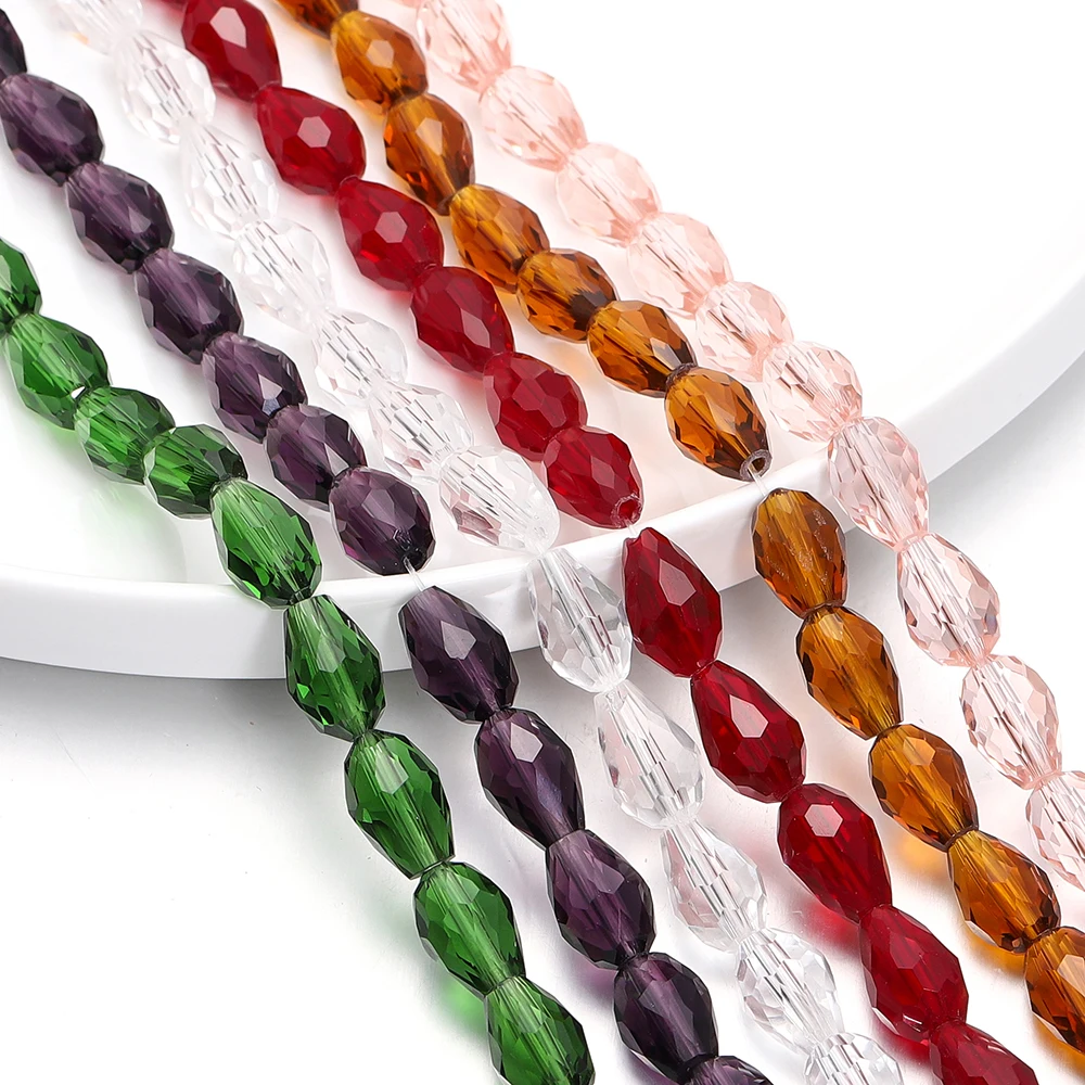 1-Strand-6-12mm-Spacer-Water-Drop-Beads-AB-Shine-Glass-Crystal-Drop ...