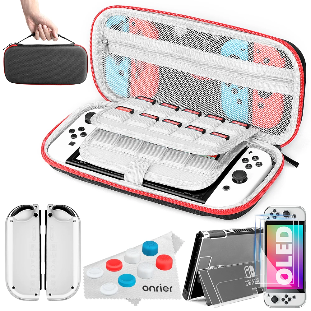 Onrier-for-Switch-OLED-Storage-Carry-Bag-Accessories-Kit-for-Nintendo ...