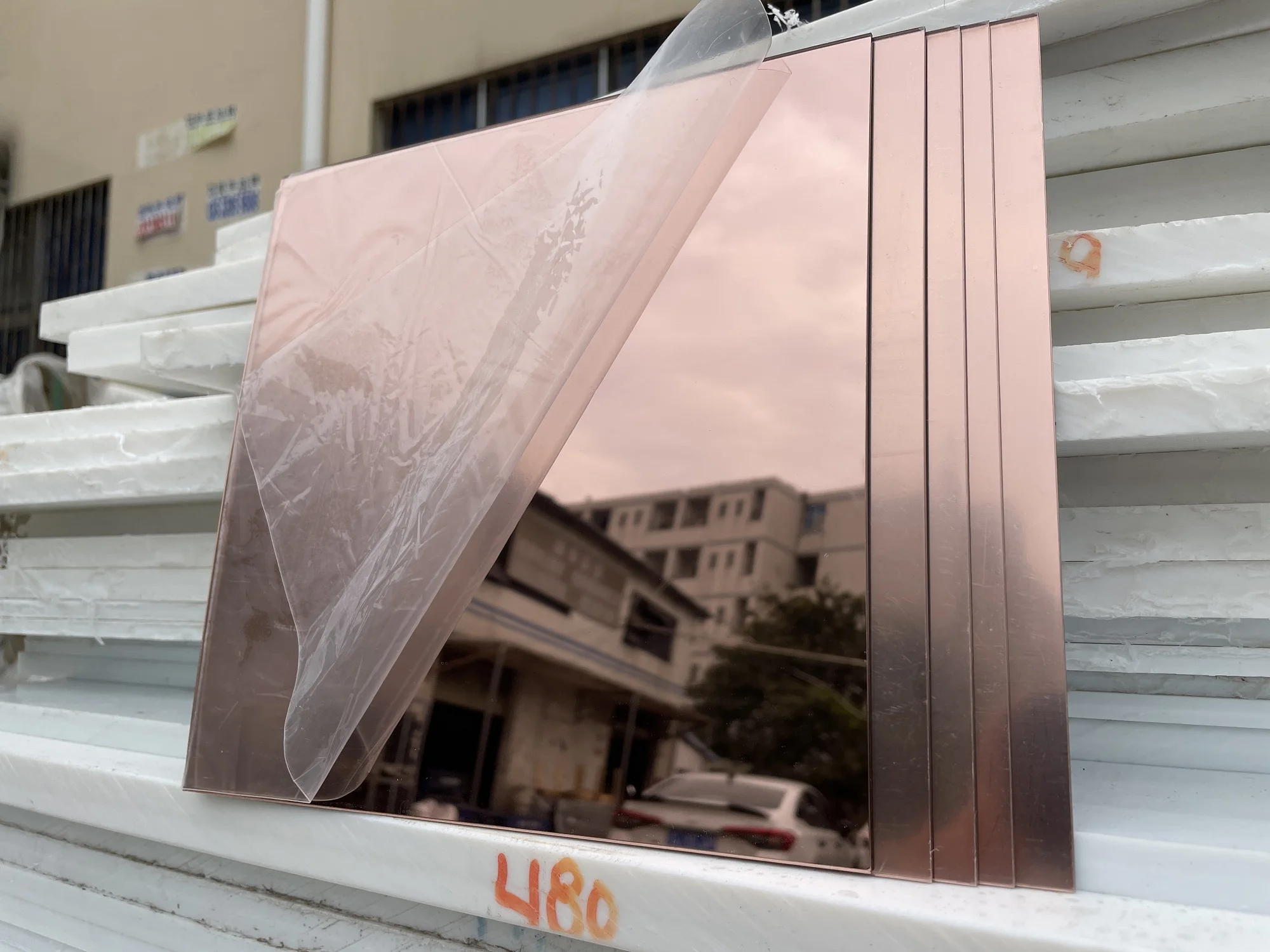 200-200-1-6MM-Square-Rose-Gold-Acrylic-Mirror-Sheet-Harmless-For ...