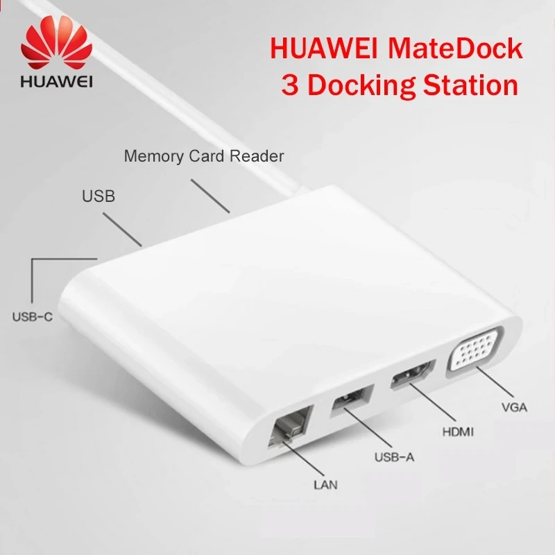 HUAWEI-Adaptador convertidor de estación de acoplamiento MateDock 3 CD12 para teléfonos móviles ...