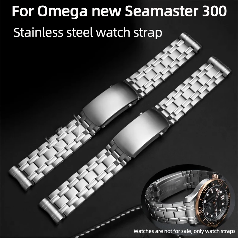 316 Solid Stainless Steel Strap For Omega New Seamaster Diver 300M 8800 ...