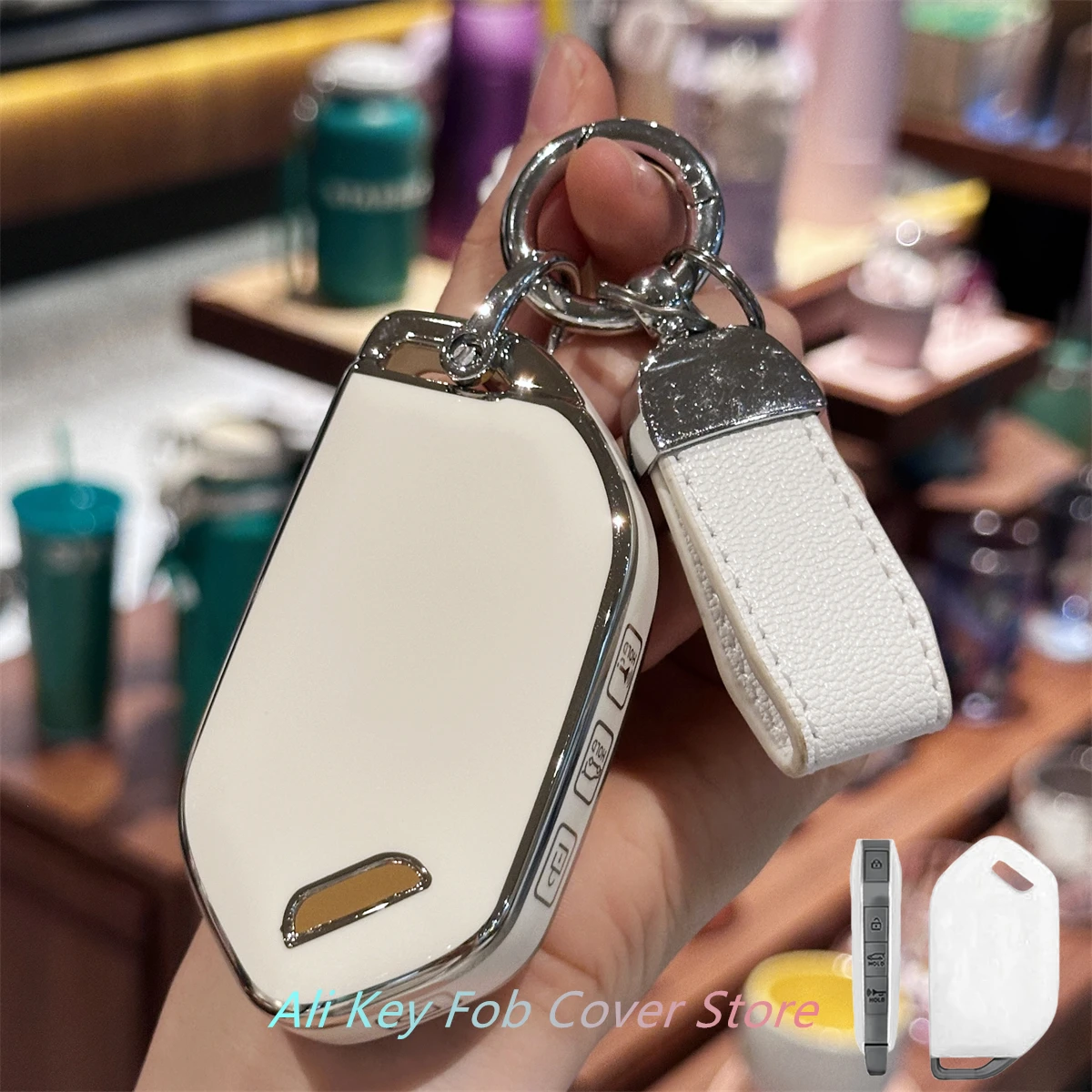 Key-Fob-Cover-with-Keyring-Car-Keychain-for-Kia-Telluride-2023-2024 ...