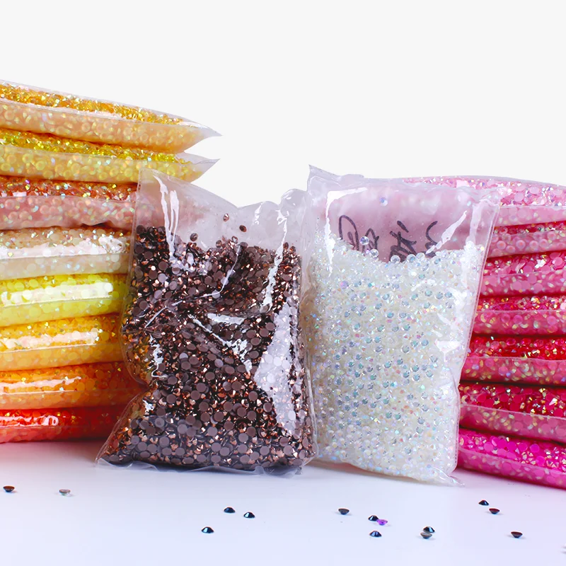Bulk-Wholesale-2-6mm-Jelly-AB-Resin-Non-Hot-Fix-Rhinestones-Flat-Back ...
