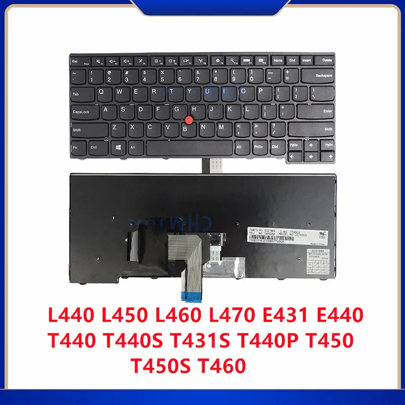 New Laptop US Keyboard for Lenovo Thinkpad IBM L440 L450 L460 L470 E431 ...