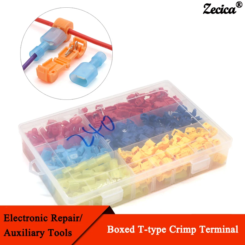 Boxed-T-type-Crimp-Terminal-Wire-Connection-Clip-Quick-Peel-Free ...