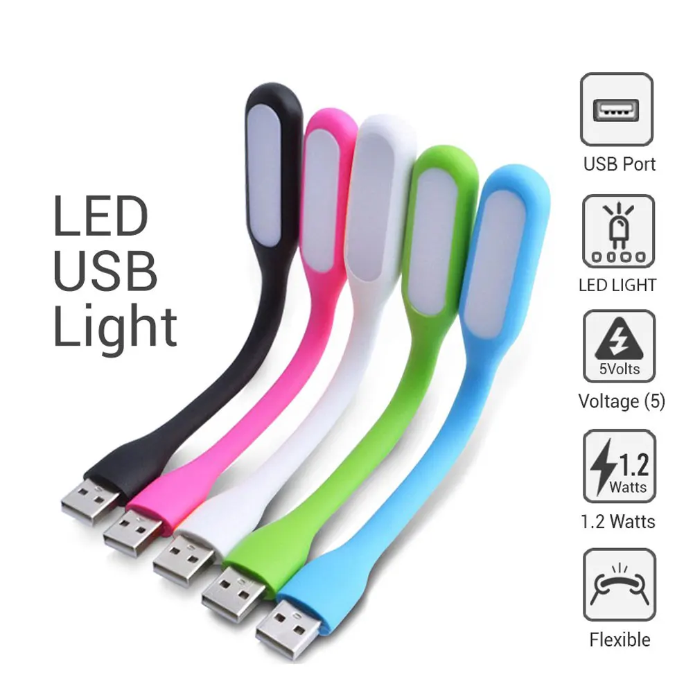 Portable USB LED Mini Book Reading Light Lamp Travel Table Lamp Computer Laptop Notebook ...