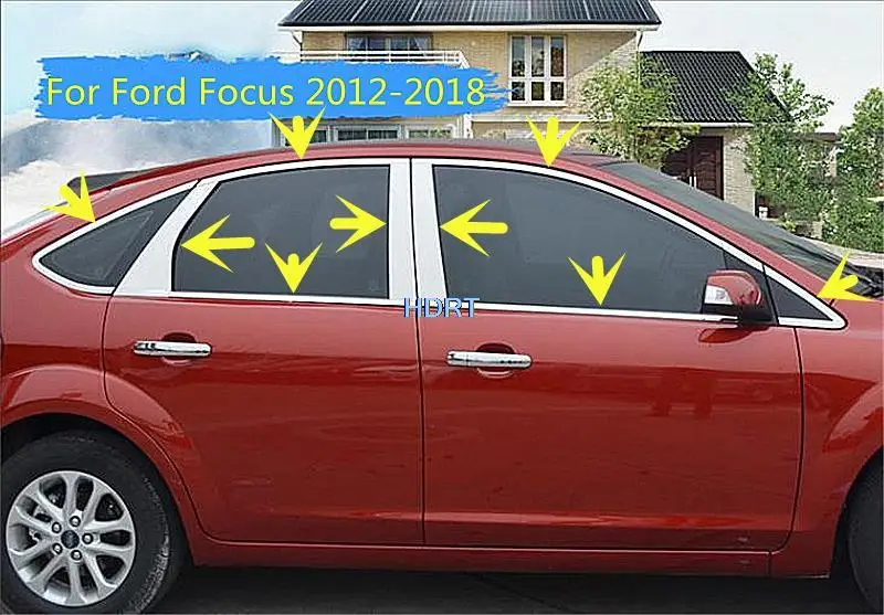 304 stainless steel moulding car Styling window trims strip sticker For ...