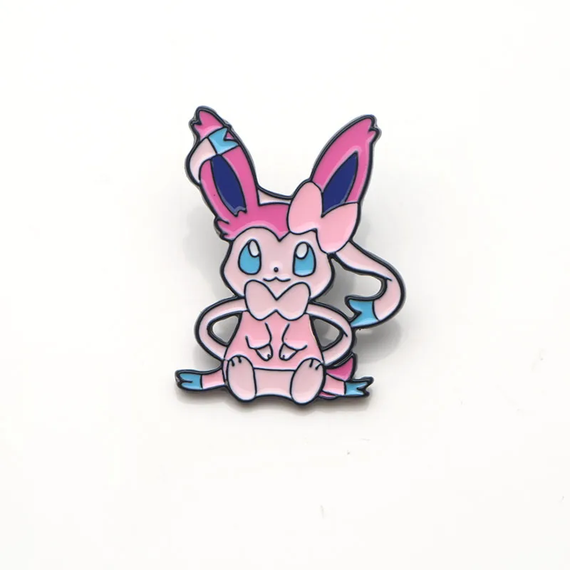 Cartoon Pokemon Sylveon Kawaii Enamel Pin - KawaiiMerch.com