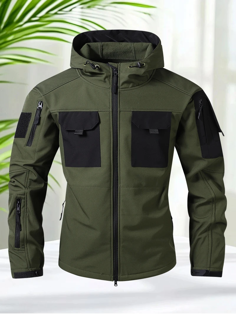 Waterproof Jacket Men Outdoor Softshell Hiking Jacket Hunting Coat ...