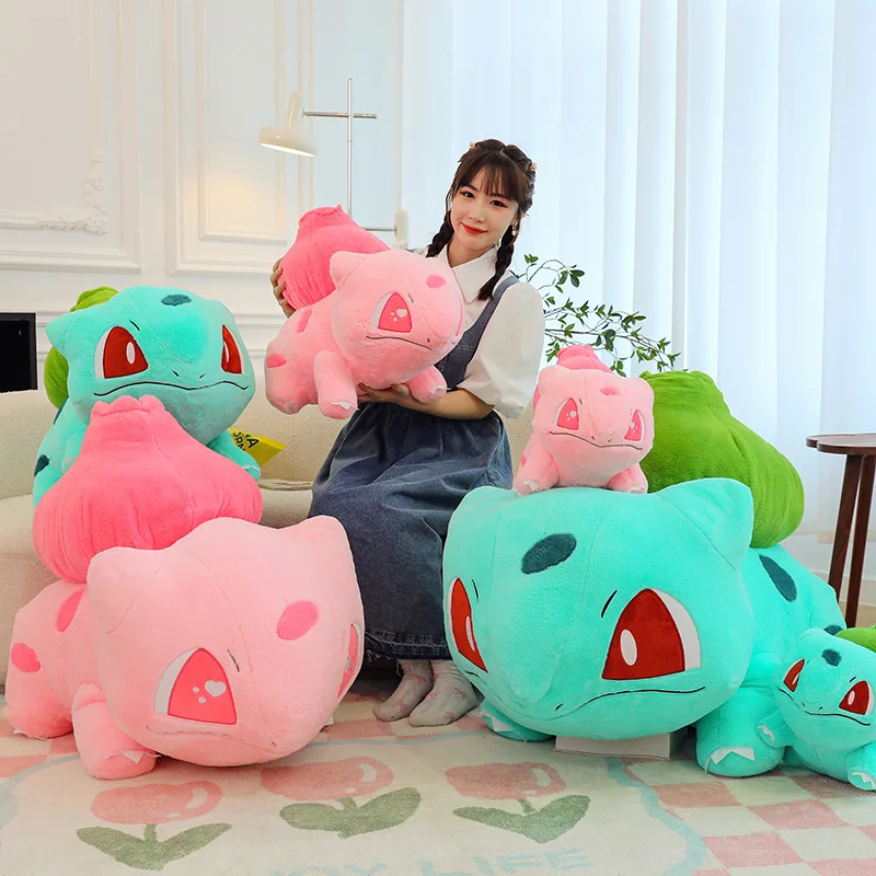 Pokemon Pink Bulbasaur Plush Toy TAKARA TOMY Cute Cartoon Doll Anime ...