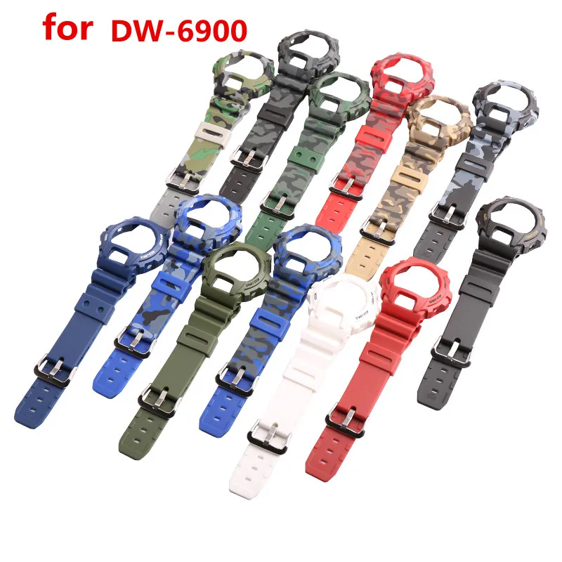 Watch-Accessories-Camo-Resin-strap-Watch-case-for-DW-6900-DW-6600 ...