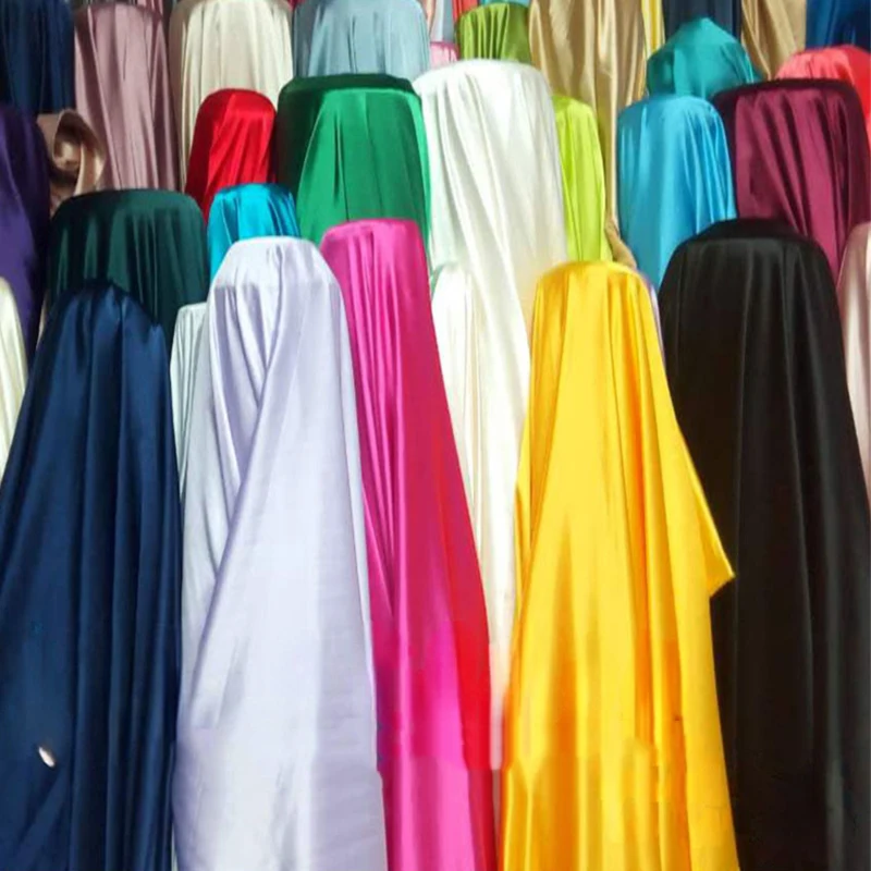 Micro-stretch-Satin-Fabric-By-The-Meter-for-Shirts-Clothing-Dress ...