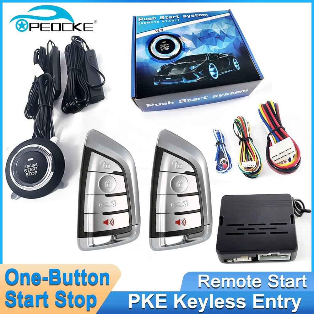 12V-Car-Engine-Ignition-Start-Stop-Button-System-Keyless-Entry-Push ...