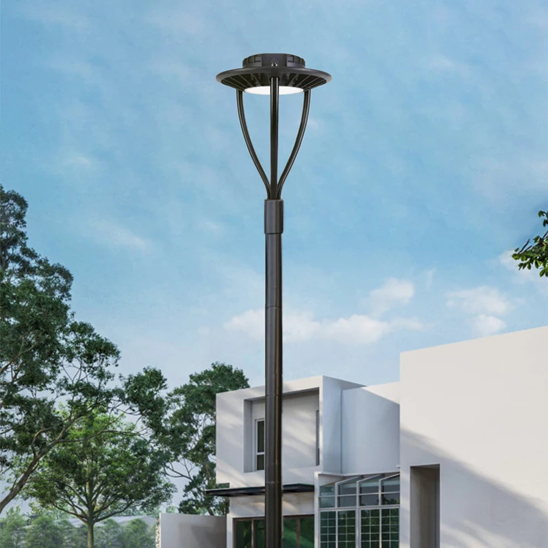 Post Lamp Street Light Pole 20ft Tall, Black Outdoor Galvanized Heavy ...