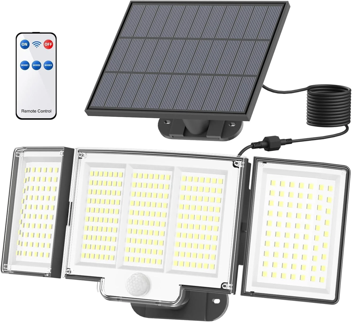 348-LED-solar-outdoor-light-upgraded-and-separated-300-wide-angle-solar ...