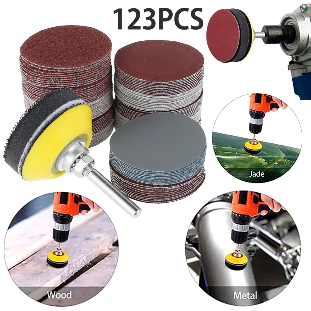 120Pcs-50mm-Sanding-Discs-Pads-Set-60-3000-Grit-Abrasive-Polishing-Pad ...