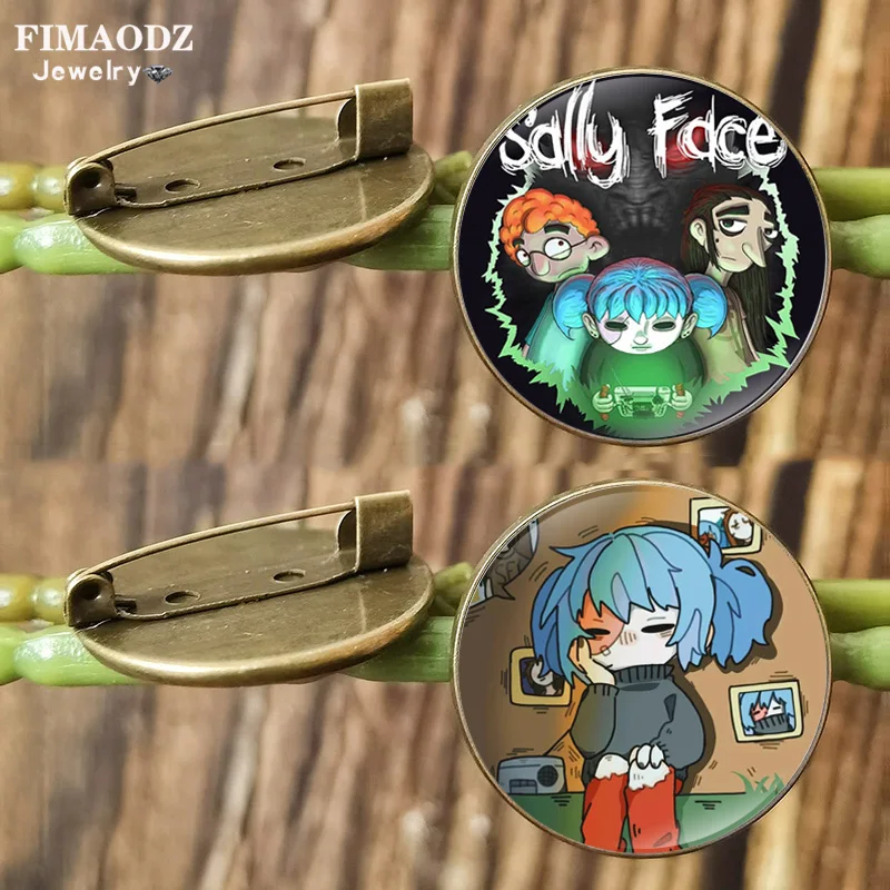 Sally-Face-Pin-Glass-Poster-Game-Figures-Guitar-Art-Glass-Cabochon ...