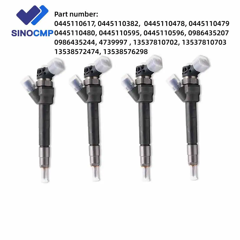 4pcs 0445110480 0445110595 4739997 13537810703 0445110382 N47D20C Fuel ...