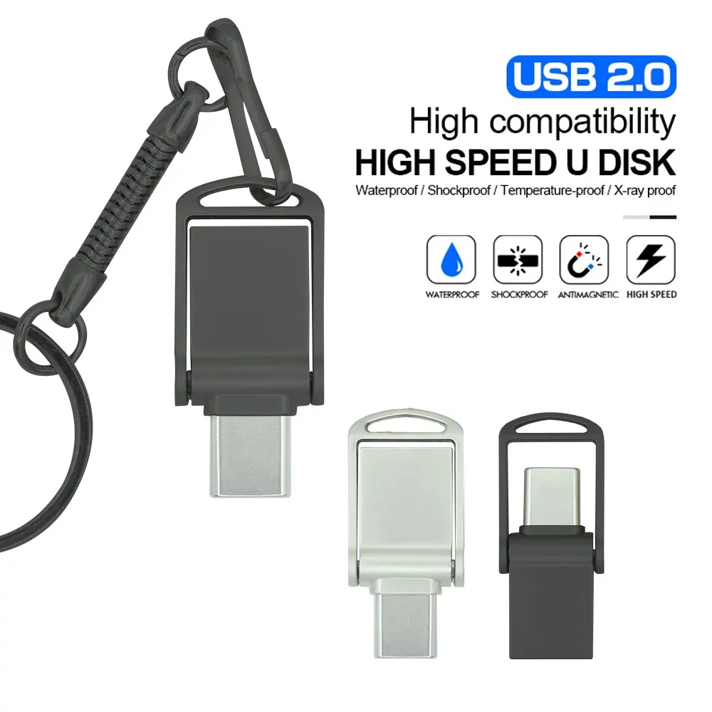 TYPE-C 2 in1 USB 2.0 Flash Drives 64GB High speed Pen Drive 32GB 16GB ...