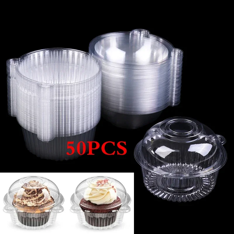 50PCS Disposable Plastic Transparent Cake Box Cut Kitten Shape PVC ...