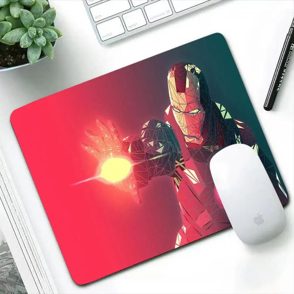 Iron Man Small Mouse Pad Gamer Computer Kawaii Mat Mousepad Desk 15x15 ...
