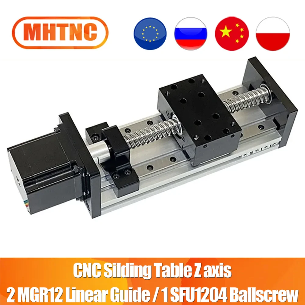 MHTNC-CNC-Sliding-Table-Z-axis-stage-travel-100-800mm-12mm-linear-rail ...