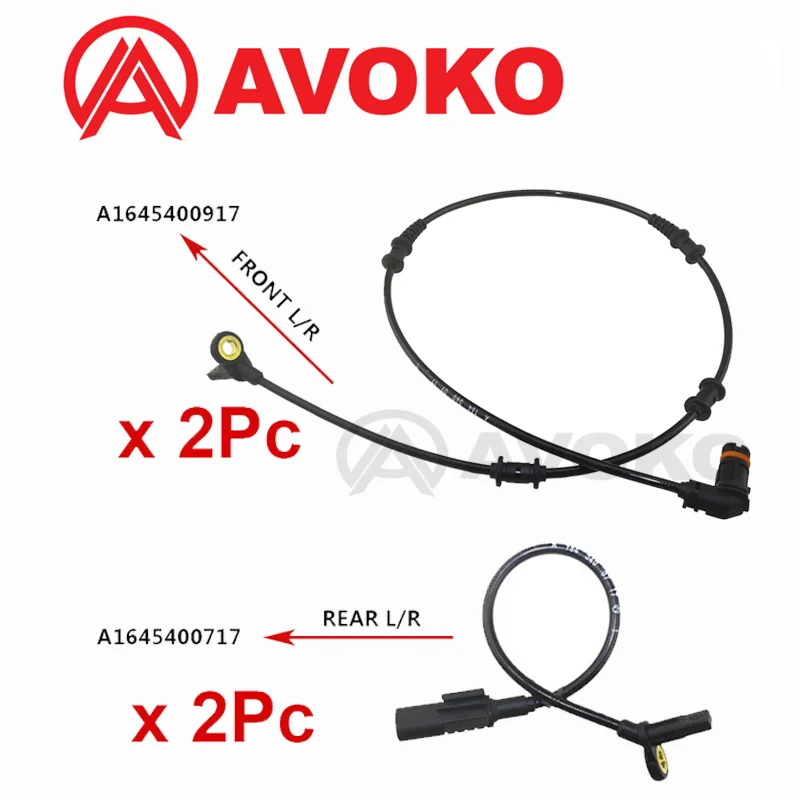 4pcs Front Rear L/R ABS Wheel Speed Sensor For MERCEDES BENZ GL M R ...