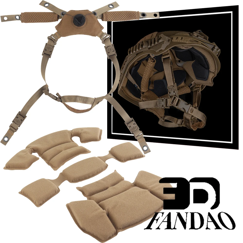 Adjustable-Helmet-Dial-Suspension-System-with-Lining-Pad-Set-for-Team ...