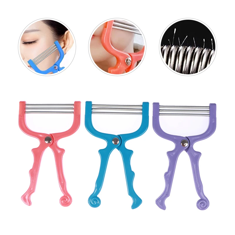 1pc Safe Handheld Spring Roller Women Face Facial Hair Removal Epilator ...