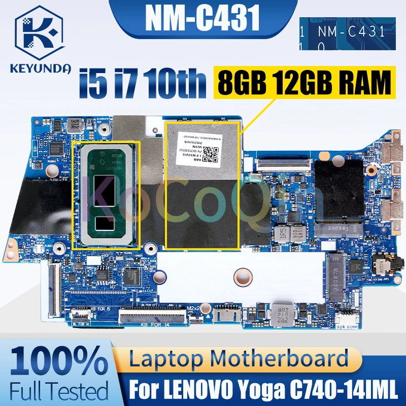 NM-C431-For-LENOVO-Yoga-C740-14IML-Notebook-Mainboard-i5-10210U-i7 ...