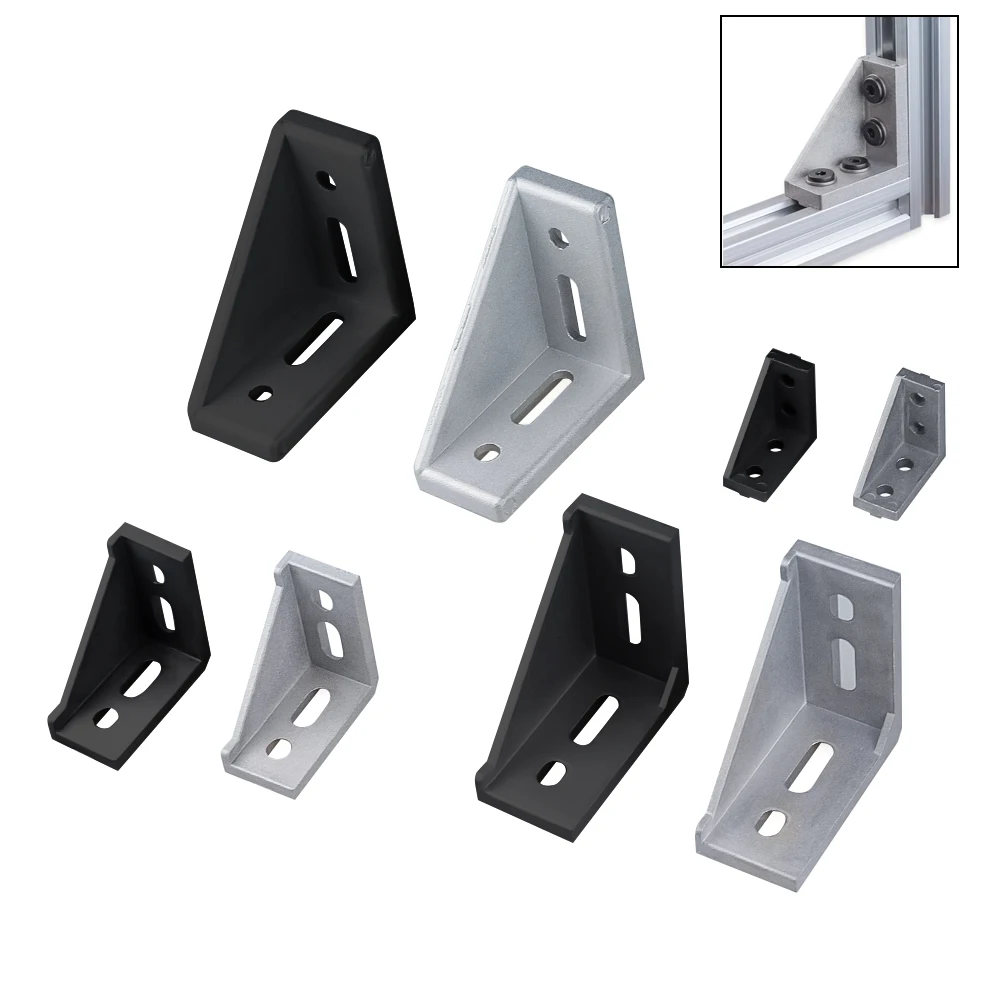 10/5Pcs Single Corner Bracket 2040 3060 4080 4590 Fitting Angle Corner ...