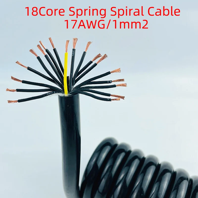 18Core-PUR-Spring-Spiral-Cable-17AWG1sq-Black-Spring-Spiral ...