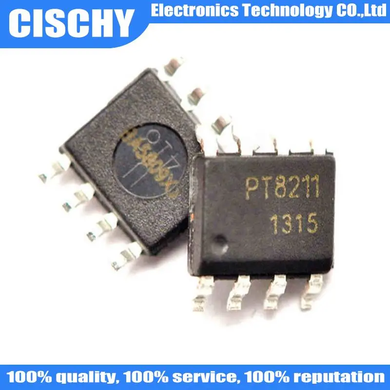 10pcs/lot PT8211 PT8211-S SOP8 16-bit digital-to-analog conversion chip ...