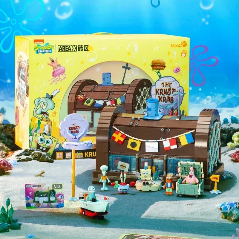 SpongeBob SquarePants Building Blocks Cartoon Krusty Krab Restaurant Model Assembly Toy Patrick Star Captain Birthday Gift AliExpress