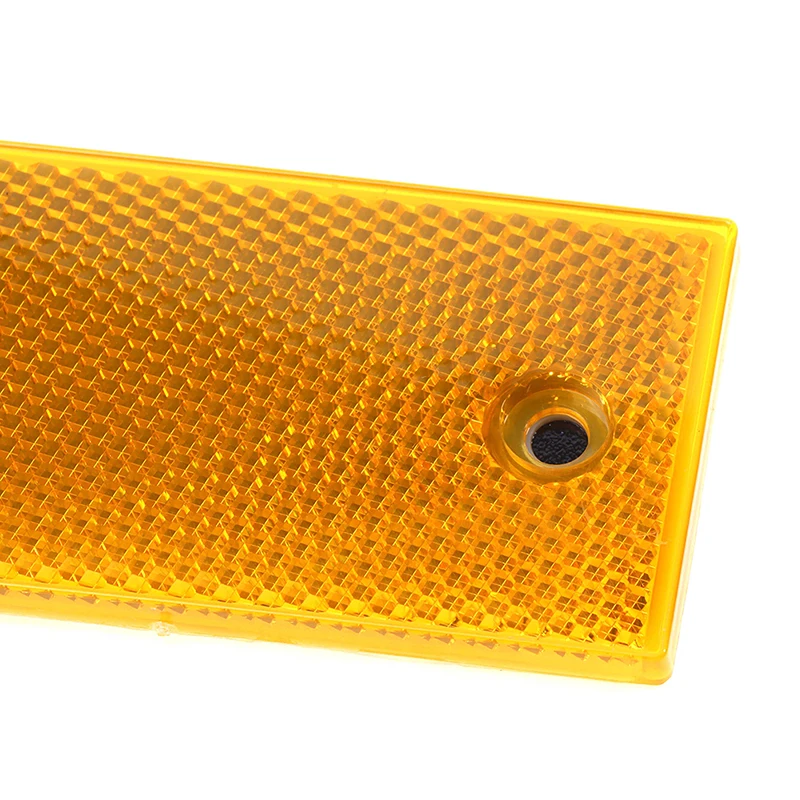 2-PCS-Red-White-Orange-Truck-Motorcycle-Adhesive-Rectangle-Plastic ...