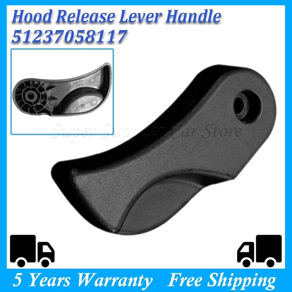 One-Piece-Black-Plastic-Hood-Handle-Auto-Accessories-Hood-Front-Cover ...