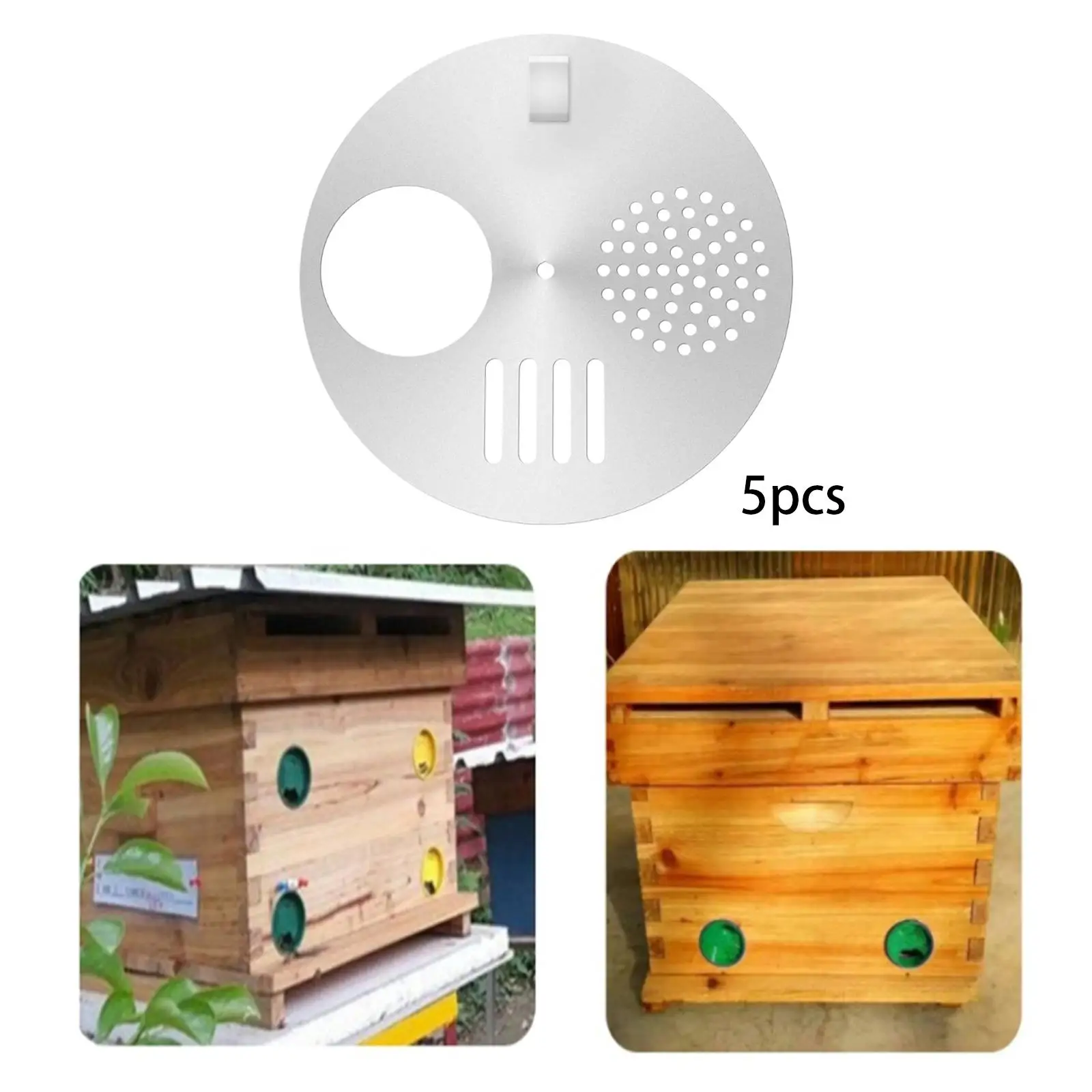 5x-Round-Metal-Hive-Door-Bee-Nest-Gate-Stainless-Steel-Circular-Bee ...
